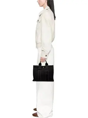 Hermès 20th Century Canvas Fourre Tout Pm Tote Bag - Black