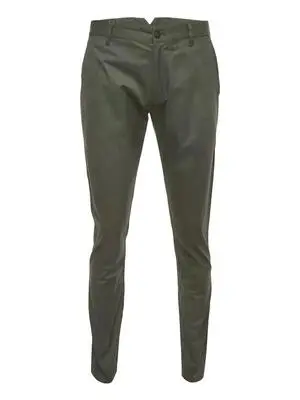 Emporio Armani Slim-fit Twill Weave Trousers - Green