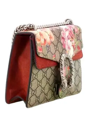 Gucci Dionysus Blooms Print Gg Coated Canvas Mini Shoulder Bag - Brown