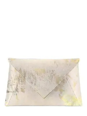 TYLER ELLIS Tyler Ellis Medium Lee Pouchet Metallic-Leather Clutch Bag