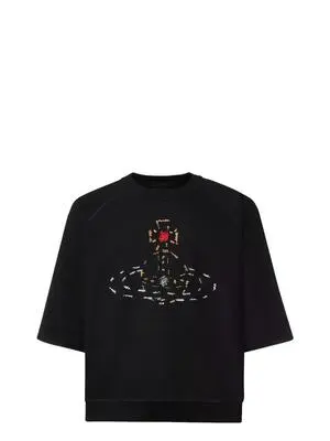 VIVIENNE WESTWOOD Short Sleeve Raglan Sweatshirt - Black