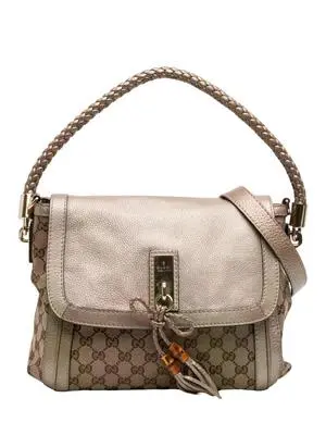 Gucci 2016-2026 Gg Canvas Bella Flap Satchel - Neutrals