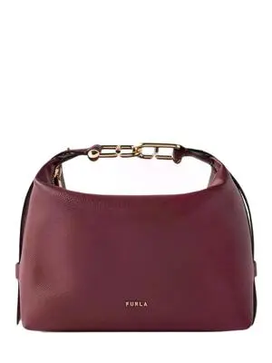 Furla Furla Small Textured Leather Shoulder Bag Red