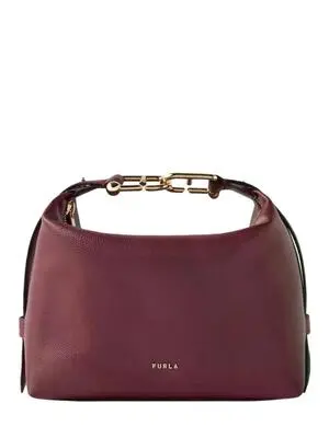 Furla Furla Small Textured Leather Shoulder Bag Red