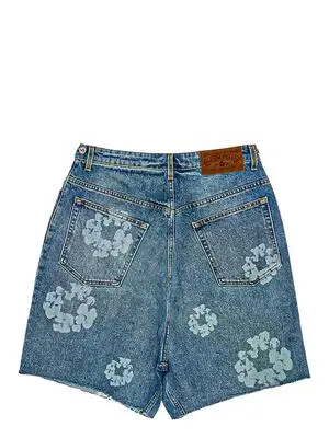 DENIM TEARS Wreath Detail Shorts - Blue