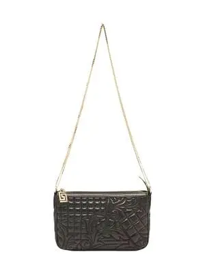 VERSACE Versace Vanitas Baroque-Embossed Quilted Shoulder Bag