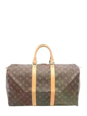 LOUIS VUITTON 2001 Monogram Keepall 45 Travel Bag - Brown