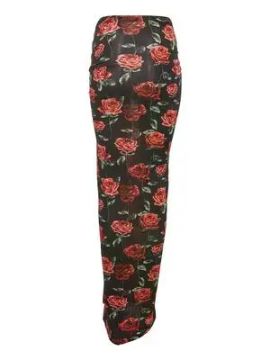MAGDA BUTRYM Magda Butrym Floral Print Draped Maxi Skirt
