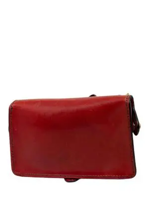 Dior 2017 Mini Leather D Bee Saddle Bag Crossbody Bag - Red