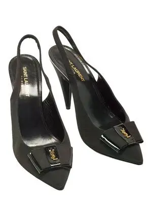 SAINT LAURENT Saint Laurent Anaïs Bow Slingback Pumps