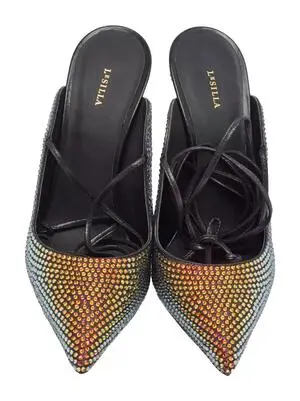 LE SILLA Le Silla Crystal Embellished Stiletto Pumps Black