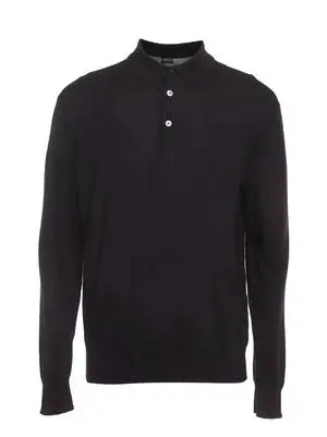 Ermenegildo Zegna Half-button Polo Shirt - Black