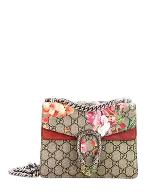 Gucci Dionysus Bag Blooms Print Gg Coated Canvas Mini Shoulder Bag - Brown