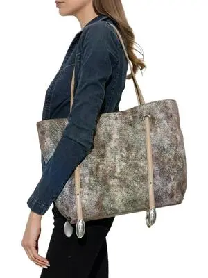 DIESEL® Diesel D-Rop Cracked-Effect Tote Bag