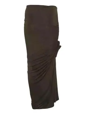 MAGDA BUTRYM Magda Butrym Ruched Floral Appliqué Maxi Skirt