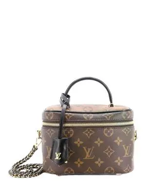 LOUIS VUITTON Reverse Monogram Canvas Pm Satchel - Brown