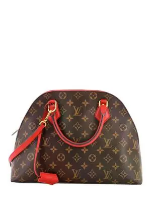 LOUIS VUITTON Louis Vuitton Alma Bnb Handbag Monogram Canvas With Leather Satchel