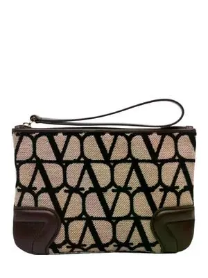 Valentino Garavani Valentino Garavani Toile Iconographe Pouch Brown