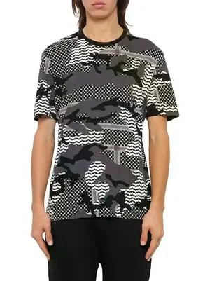 Neil Barrett Camouflage-print T-shirt - Black