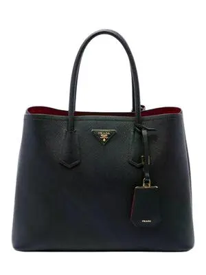 PRADA Prada Large Saffiano Cuir Double Satchel