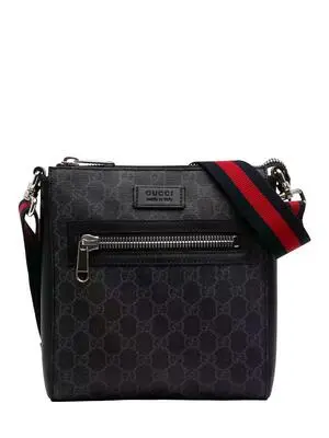 Gucci 2016-2026 Small Gg Supreme Web Messenger Bag Crossbody Bag - Black