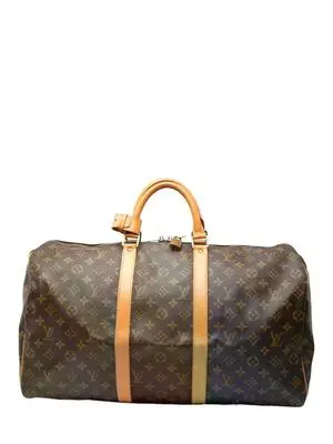 LOUIS VUITTON Monogram Keepall 50 Travel Bag - Brown