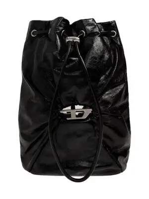 DIESEL® Logo Plaque Backpack Bag - Black