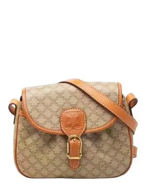 Celine Macadam Coated Canvas Crossbody Bag - Neutrals