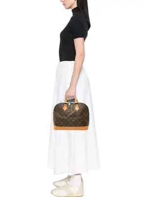 LOUIS VUITTON 1996 Monogram Alma Pm Handbag - Brown