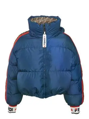 FENDI Fendi X Fila Zucca-Pattern Reversible Puffer Jacket
