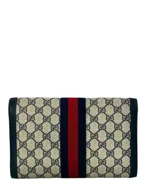 Gucci Gg Supreme Web Clutch Bag - Grey