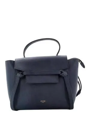 Celine Belt Bag Textured Leather Nano Shoulder Bag Blue