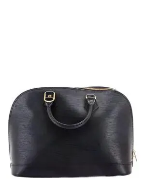 LOUIS VUITTON Louis Vuitton Vintage Alma Handbag Epi Leather PM Satchel Black