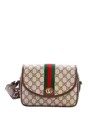 Gucci Ophidia Flap Gg Coated Canvas Small Shoulder Bag - Brown