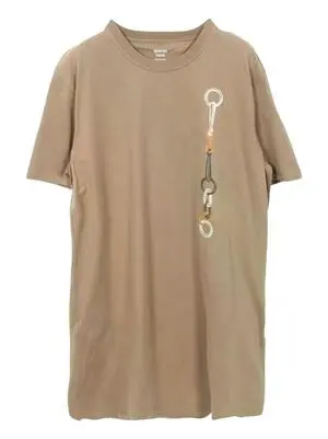 Hermès Graphic Print Mini T-shirt Dress - Brown