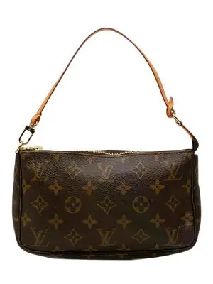 LOUIS VUITTON 2001 Monogram Pochette Accessoires Shoulder Bag - Brown