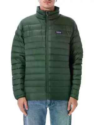 Patagonia Quilted Logo-patch Padded Coat - Green