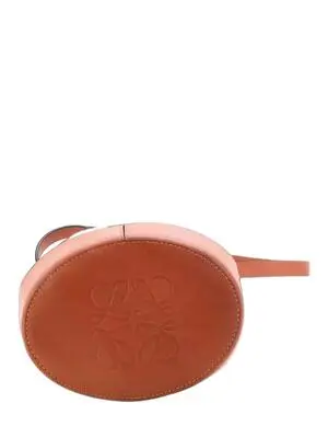 Loewe Balloon Canvas And Leather Medium Bucket Bag - Brown