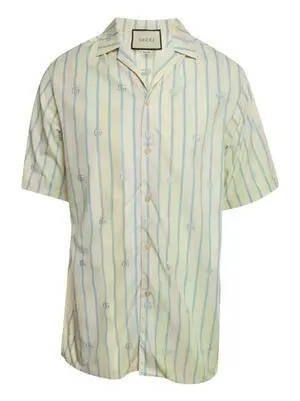 GUCCI Gg-monogram Striped Shirt
