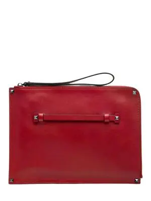 VALENTINO Valentino Garavani Leather Rockstud Clutch