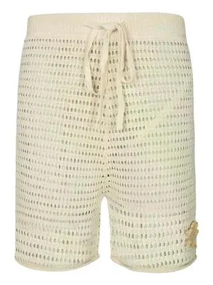 Commas Beige Crochet Knit Shorts - Neutrals
