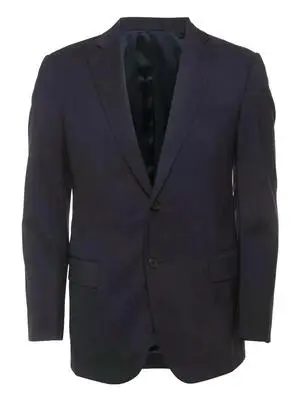 LANVIN Windowpane Single-breasted Blazer - Blue