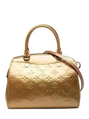 LOUIS VUITTON Monogram Vernis Brea Pm Satchel - Gold