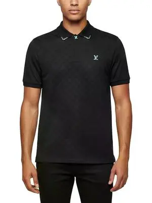 LOUIS VUITTON Damier Jacquard Polo Shirt - Black