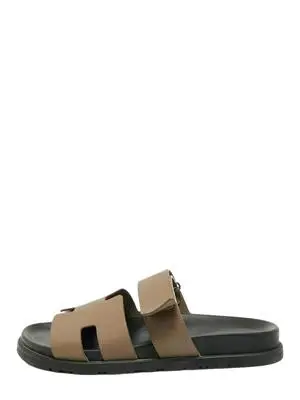 Hermès Chypre Touch-strap Sandals - Brown