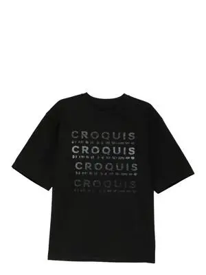 CROQUIS Graphic-print Tee - Black
