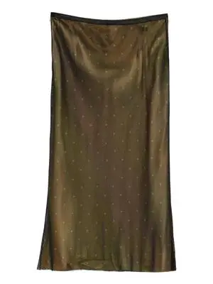 LESS Commuter Polka-dot Skirt - Black