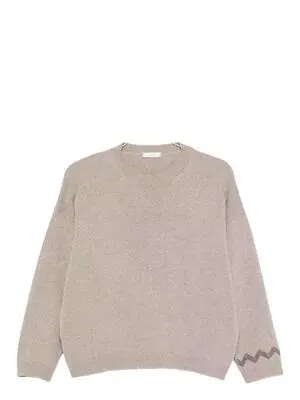 PANICALE Bead-embellished Drop Shoulder Sweater - Neutrals