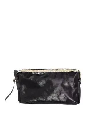 JACK GOMME Jack Gomme Black Linen Zip-Top Toilet Bag