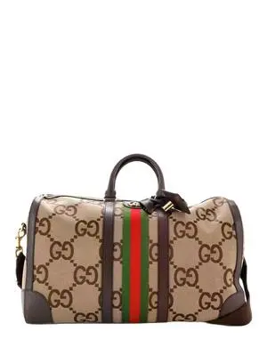 Gucci Savoy Jumbo Gg Canvas Convertible Duffle Bag - Brown